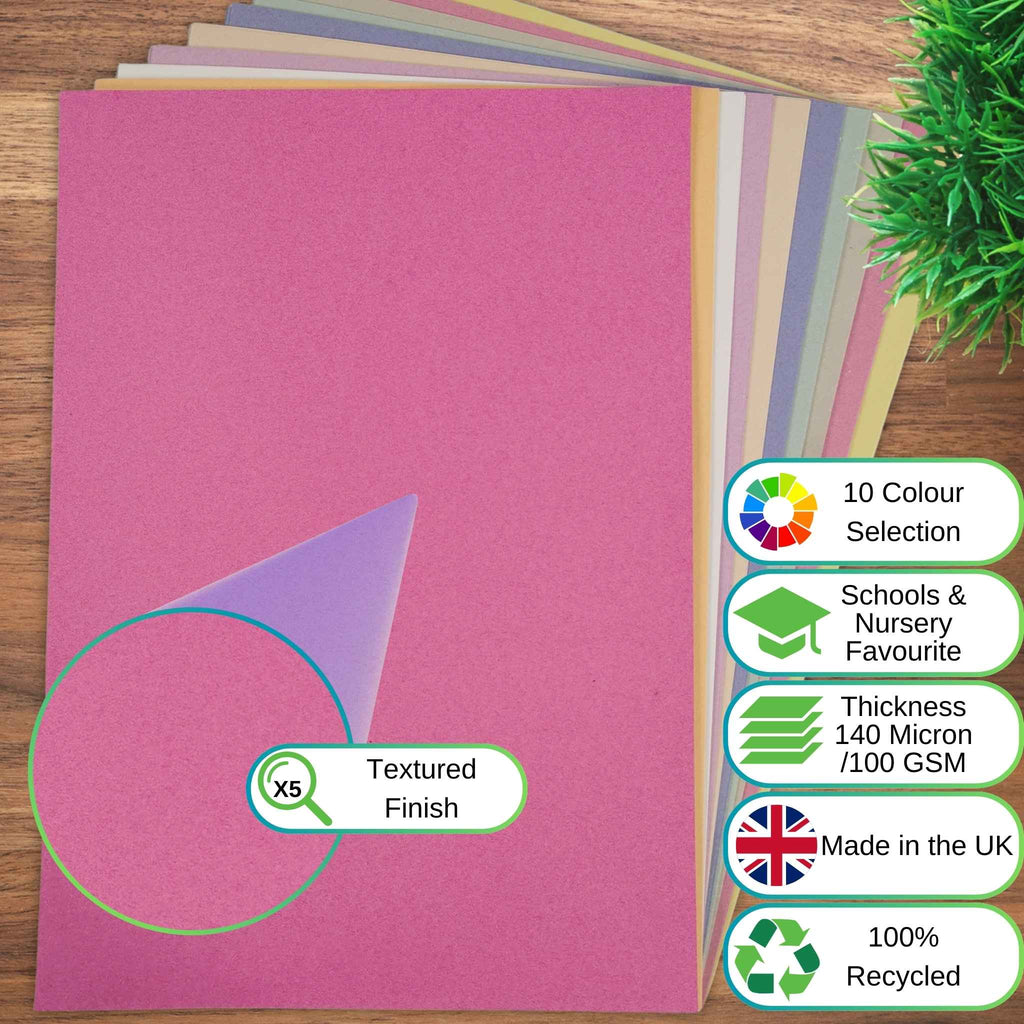 Coloured Sugar Paper Collection – Recycled Paper Company
